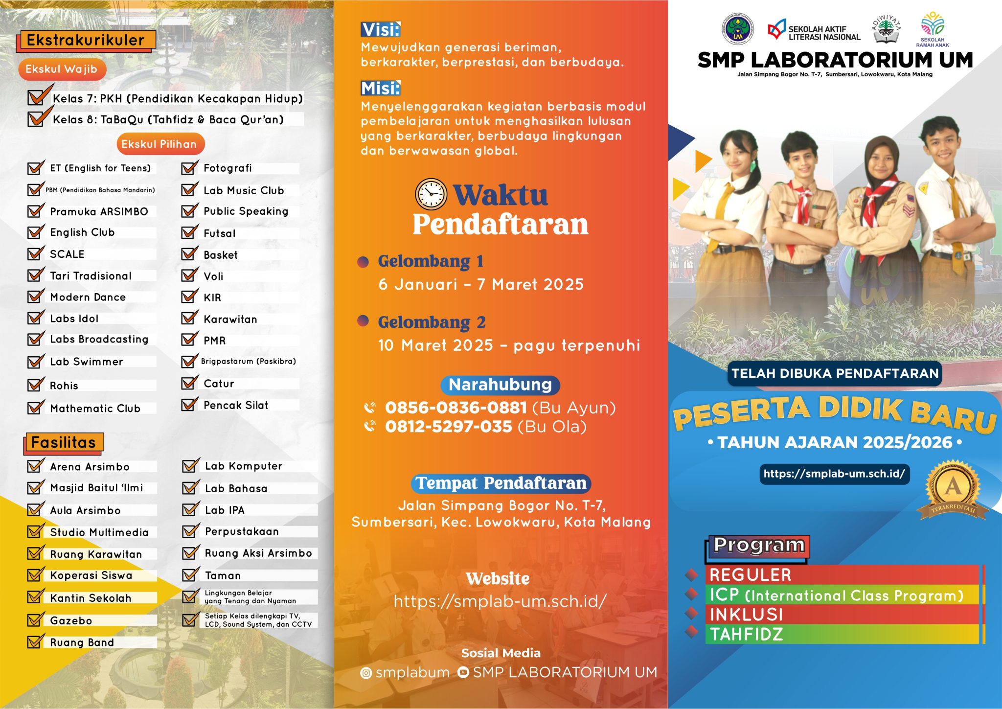 PPDB TAHUN AJARAN 2025/2026 – SMP LABORATORIUM